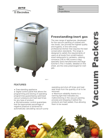 Electrolux DITO 600018 Brochure & Specs | Manualzz