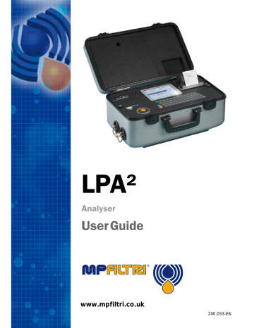 MP Filtri LPA2 User Manual | Manualzz