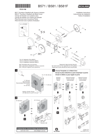 Schlage B571 Installation Instructions | Manualzz