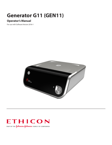 Ethicon Generator G11 Operator's Manual | Manualzz