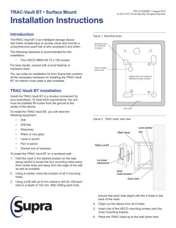 Supra TRAC-Vault BT Installation Instructions | Manualzz
