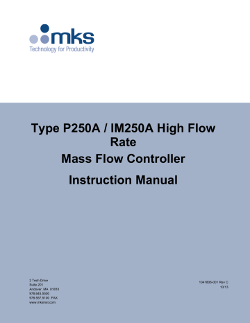 Step 2: Configure TCP/IP Settings for Communication to P250A. MKS ...