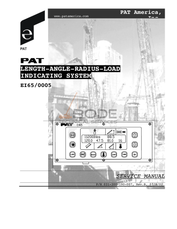 PAT America EI65 Service Manual | Manualzz
