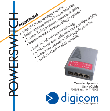 Digicom Power SWITCH 10-100 User's Guide | Manualzz