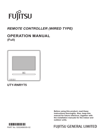 Fujitsu UTY-RNRYT5 Operation Manual | Manualzz
