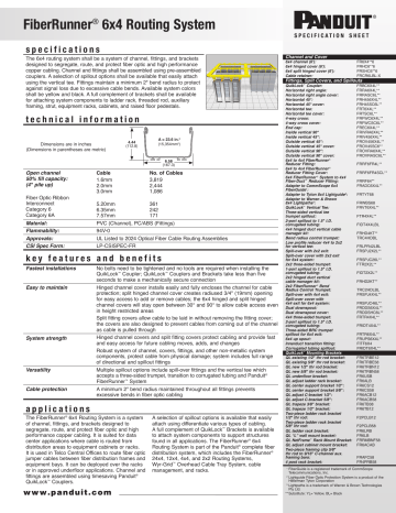 Panduit FRIDT6X4LBL 3-Port Spillout Specification Sheets | Manualzz