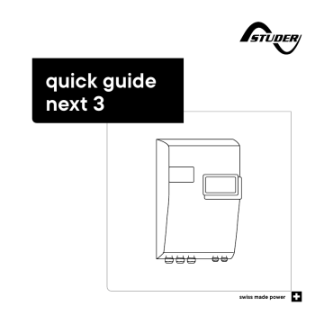 Studer next3 Guide | Manualzz