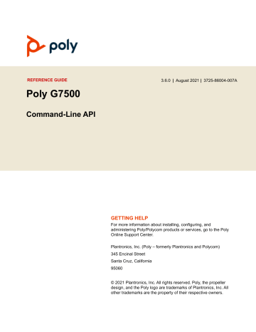 Poly G7500 Reference guide | Manualzz