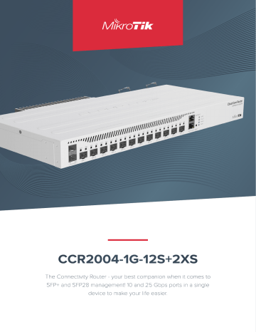 MikroTik CCR2004-1G-12S+2XS Cloud Core Router Datasheet | Manualzz