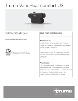 Truma VarioHeat - Guía de instalación, Información del Producto ...
