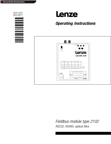 Lenze LECOM EMF2102IB Operating Instruction | Manualzz