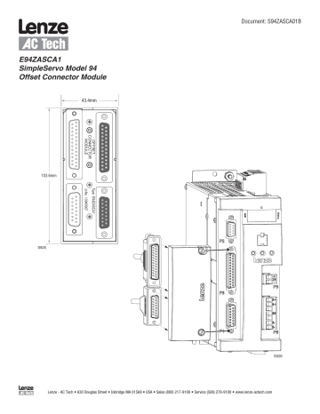 Lenze Offset Connector Module E94ZASCA Mounting Instruction | Manualzz