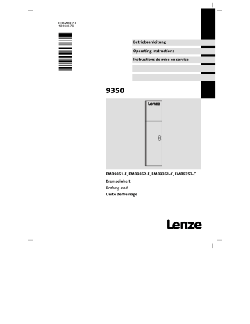 Lenze EMB9351 Brake module Operating Instruction | Manualzz