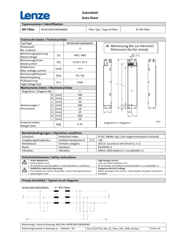 Lenze i950 servo inverter Mounting Instruction | Manualzz