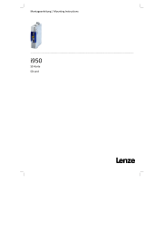 Lenze i950 - Bedienungsanleitung, Benutzerhandbuch, Installationsanleitung