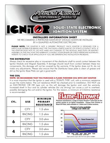 Pertronix Ignitor 1 Installation Instructions | Manualzz