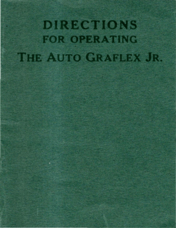 Graflex Auto Jr Instructions | Manualzz