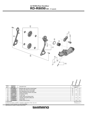 Shimano RD-R8050 Rear Derailleur Exploded View | Manualzz