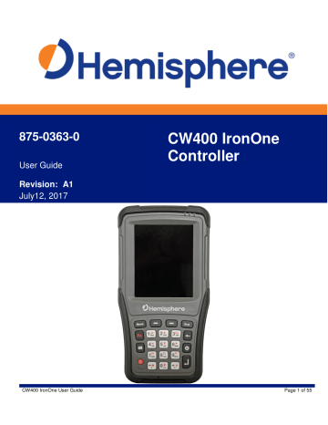 Hemisphere GPS CW400 User Manual | Manualzz