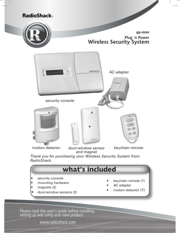 Radio Shack 49-1000 User Manual | Manualzz