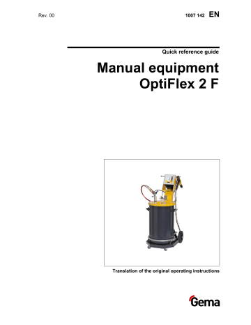 Gema OptiFlex 2 F, OptiFlex Pro B Quick Reference Manual | Manualzz