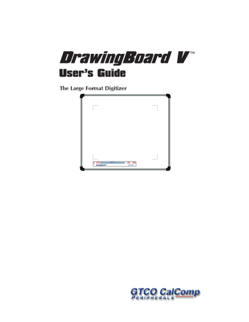 GTCO CalComp DrawingBoard V User Manual | Manualzz
