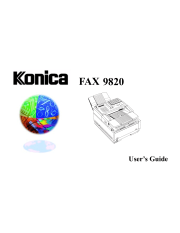 Setting Distinctive Ring. Konica Minolta FAX 9820 | Manualzz