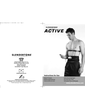 Slendertone ACTIVE Instructions For Use Manual | Manualzz