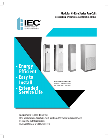 IEC MBY Ditto Installation, Operation & Maintenance Manual | Manualzz