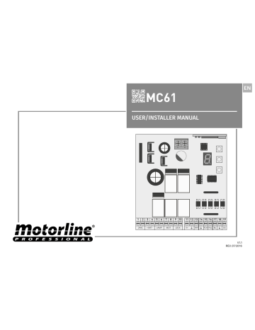 Motorline MC61 User& Installer's Manual | Manualzz