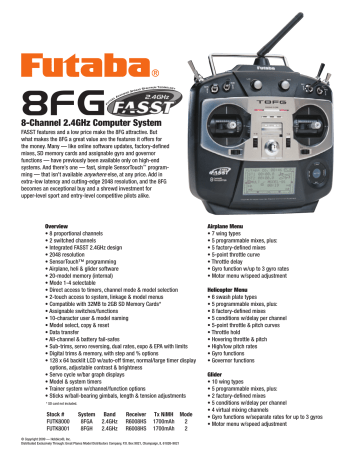 FUTABA 8FG Datasheet | Manualzz
