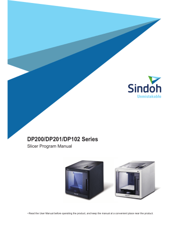 Sindoh 3Dwox DP201 Program Manual | Manualzz