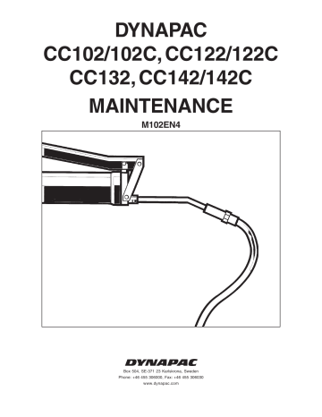 Dynapac CC102 Maintenance Manual | Manualzz