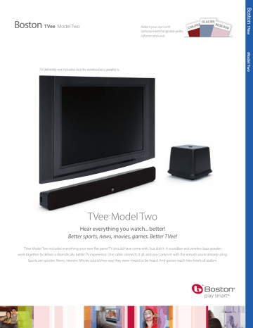 Boston Acoustics TVee Model Two Datasheet | Manualzz