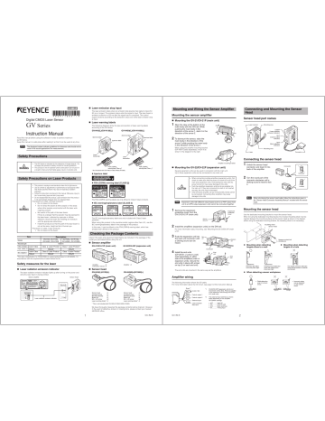 Keyence GV-H45 Instruction Manual | Manualzz