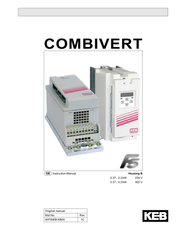 KEB COMBIVERT F5 Instruction Manual | Manualzz