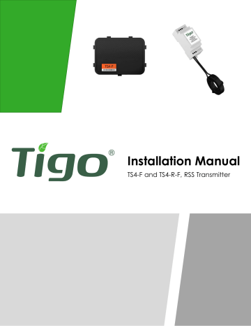 Tigo RSS Transmitter, TS4-R-F Installation Manual | Manualzz