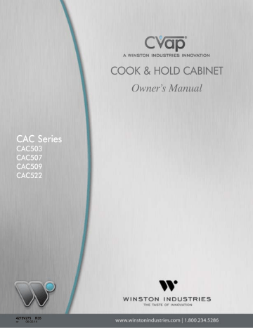Winston CVap CAC522 Owner's Manual | Manualzz