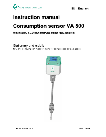 CS Instruments VA 500 Instruction Manual | Manualzz
