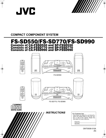 JVC CA-FSSD990 Instructions Manual | Manualzz