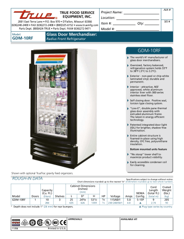 True GDM-10RF Specifications | Manualzz
