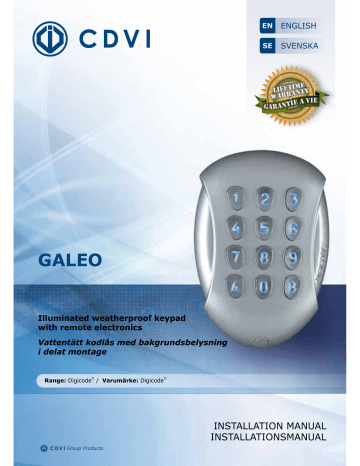 CDVI Galeo Installation Manual | Manualzz