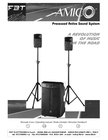 Fbt Amico 1000, Amico 400, Amico 900 Mode d'emploi | Manualzz