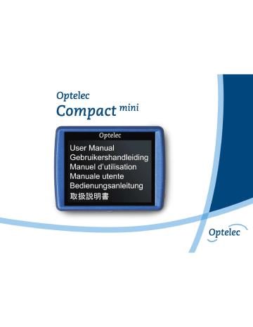 Optelec compact mini User Manual | Manualzz