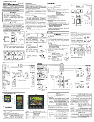 RKC Instrument FZ900 Installation Manual | Manualzz