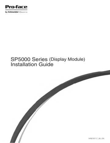 Pro-Face SP5000 Series Display Module Installation Guide | Manualzz