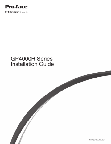 Pro-Face GP4000H Series Installation Guide | Manualzz