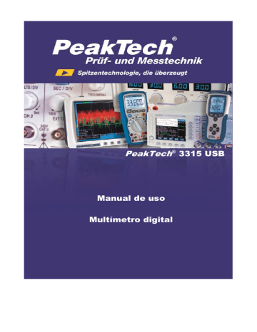 PeakTech P 3315 Digitalmultimeter El manual del propietario | Manualzz