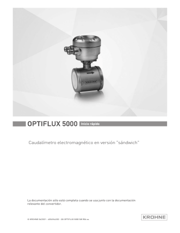 KROHNE OPTIFLUX 5000 Sandwich Guía de inicio rápido | Manualzz