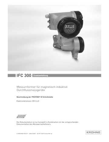 KROHNE IFC 300 Converter PROFINET Bedienungsanleitung | Manualzz